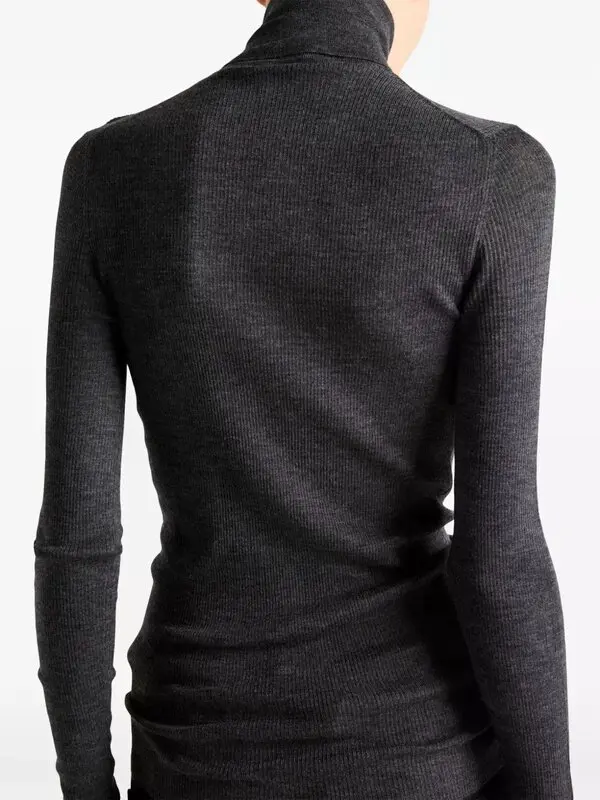 Prada Wool Turtleneck Sweater - Grey