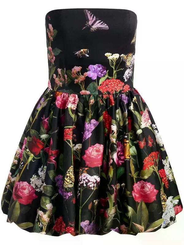 Alice + Olivia Asha Off-shoulder Mini Dress - Black