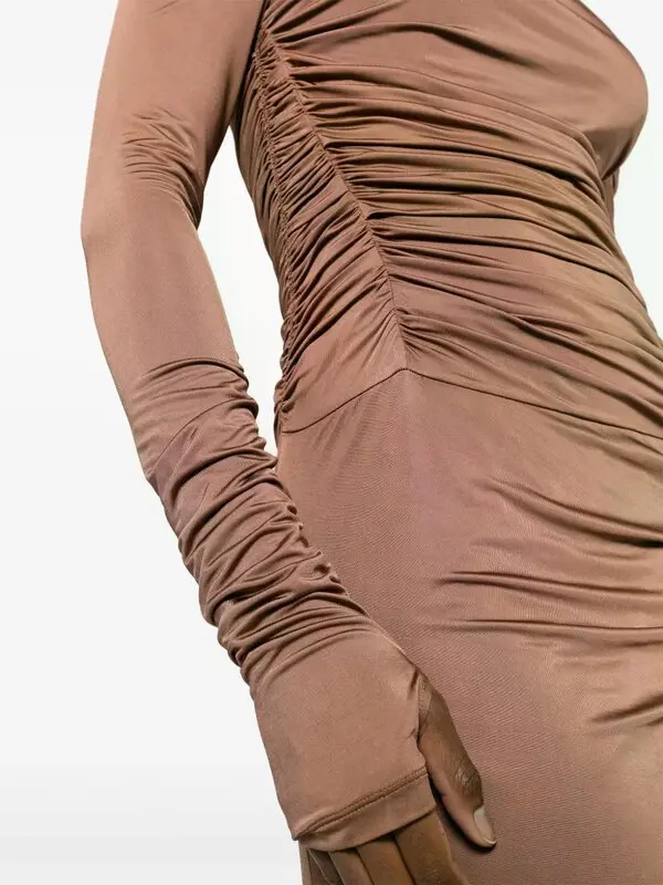 Helmut Lang Off-shoulder Draped Maxi Dress
