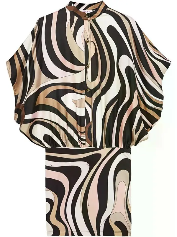 Emilio Pucci Marmo-print Dress - Black