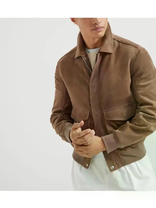 Brunello Cucinelli Aviator Jacket - Brown