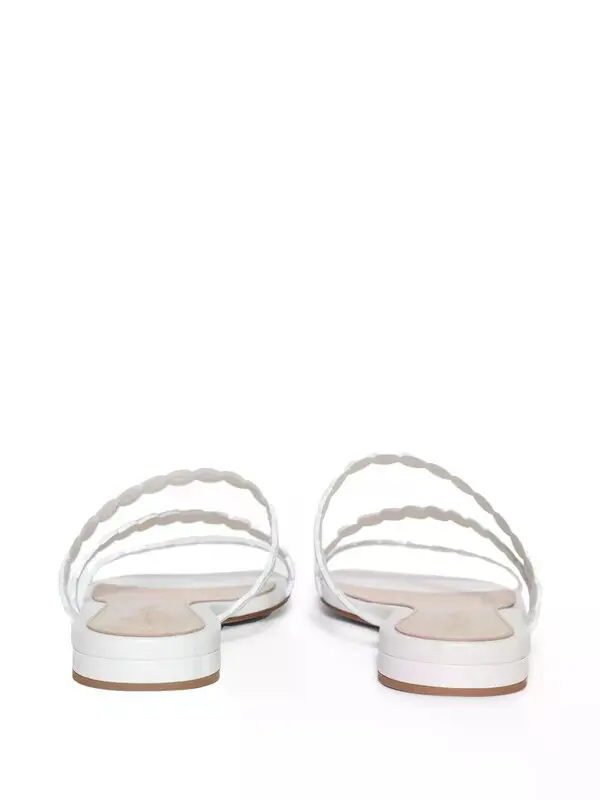 GIANVITO ROSSI Braided Leather Slides