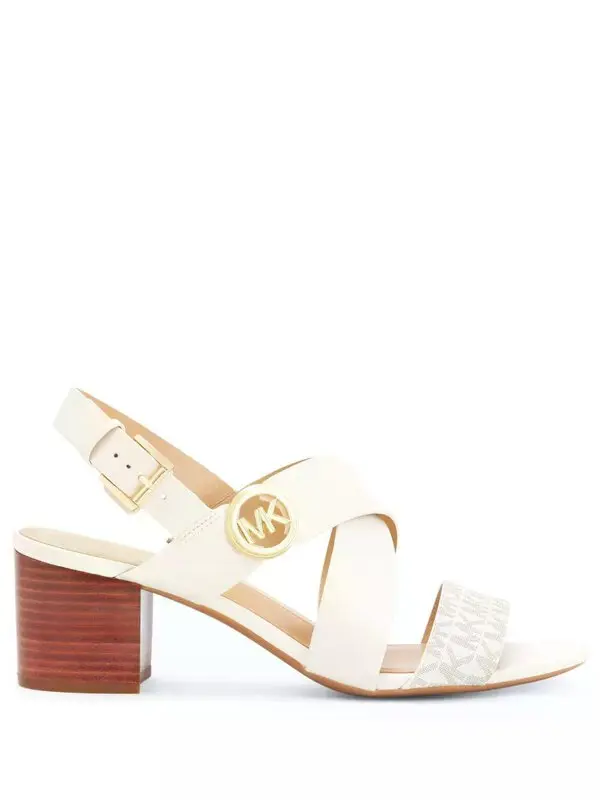 Michael Kors Vera Logo-plaque Leather Sandals