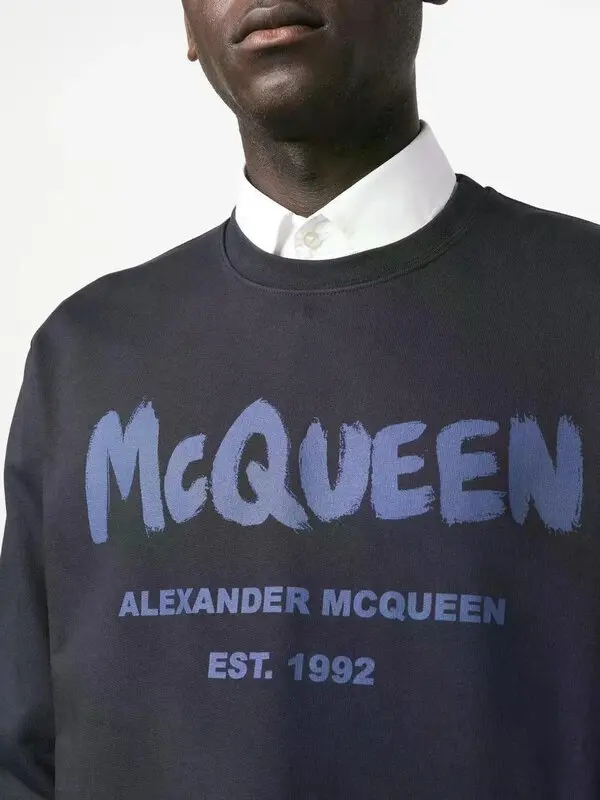 Alexander McQueen Graffiti Logo-print Sweatshirt