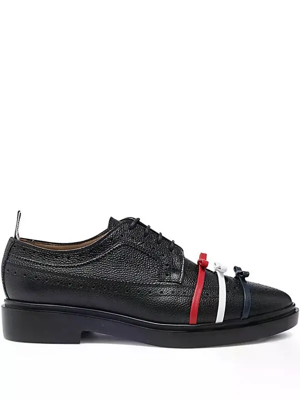 Thom Browne Rubber Sole Longwing Brogues With Three Bows