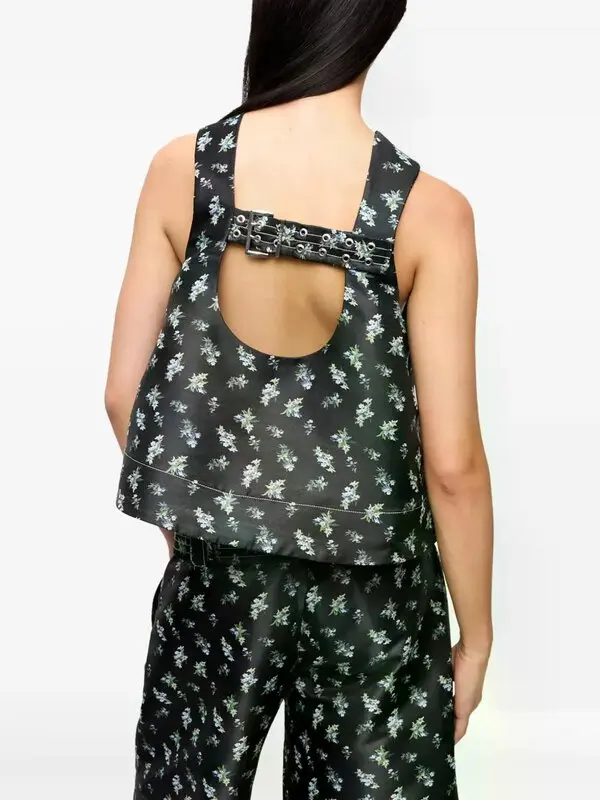GANNI Floral-print Top