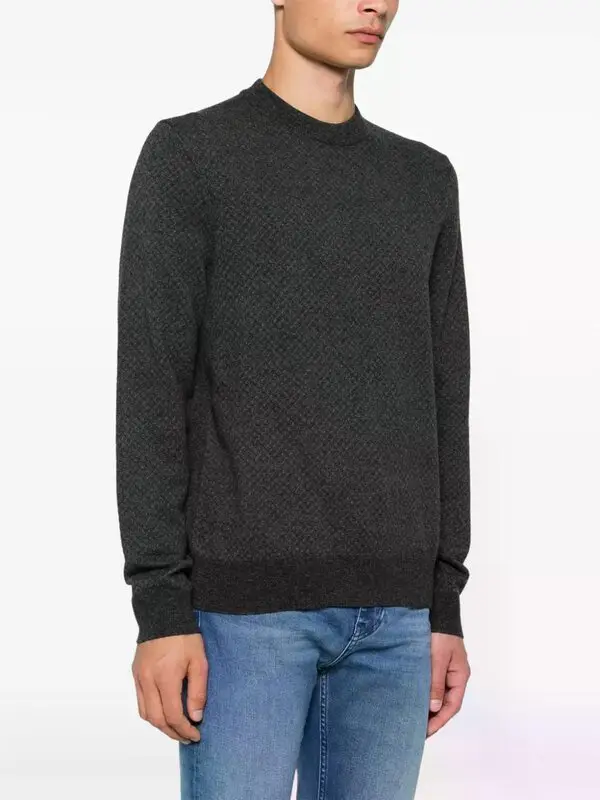 BOSS Patterned Jacquard Virgin Wool-blend Sweater