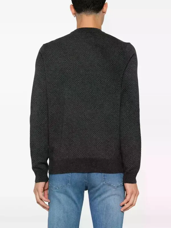 BOSS Patterned Jacquard Virgin Wool-blend Sweater