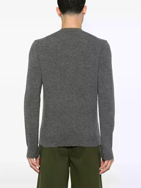 Play Comme Des Garcon Logo-patch Cardigan - Grey