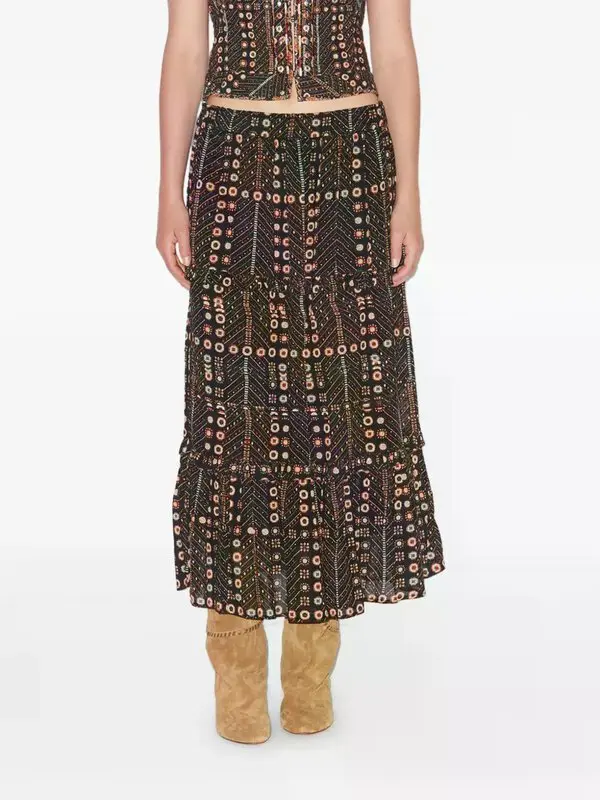 MARANT ETOILE Diya Maxi Skirt - Black