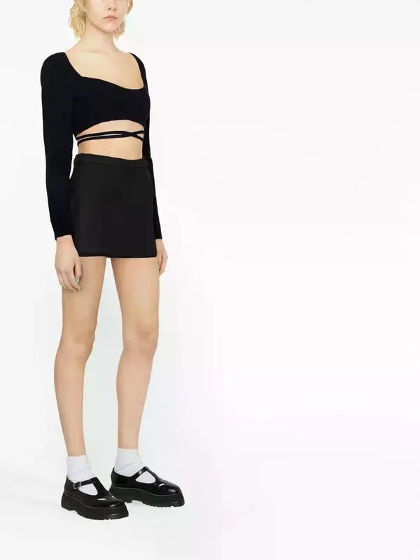 PATOU Cropped Tie-fastening Top - Blue