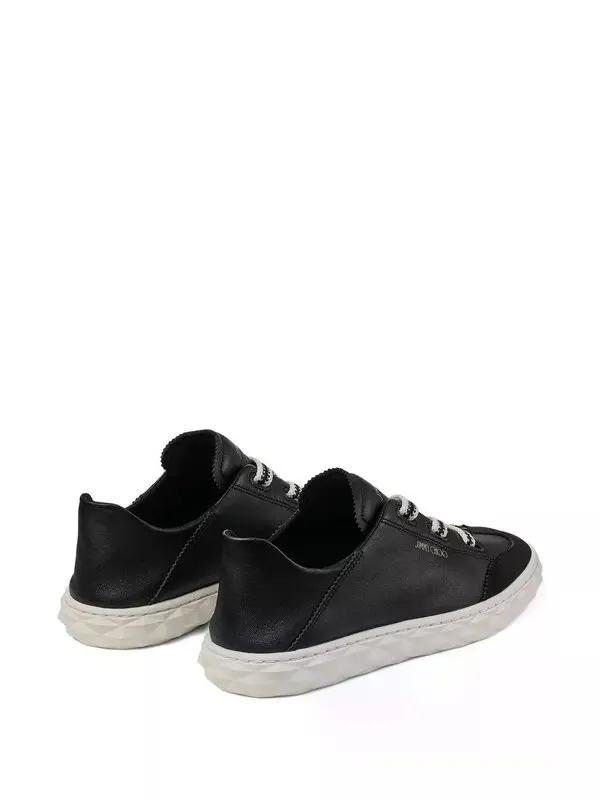 JIMMY CHOO Diamond Light Flex Leather Sneakers - Black