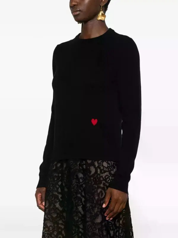 Moschino Heart-motif Virgin Wool-cashmere Sweater