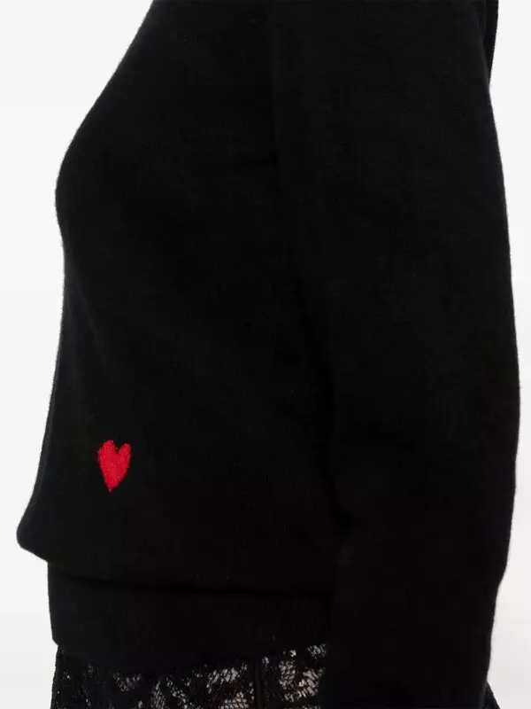 Moschino Heart-motif Virgin Wool-cashmere Sweater