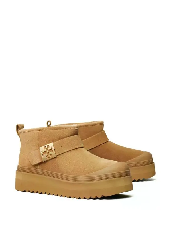 Tory Burch Mellow Platform Boots - Neutrals
