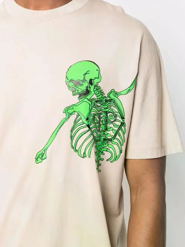 Philipp Plein Logo Crew-neck T-shirt - Neutrals