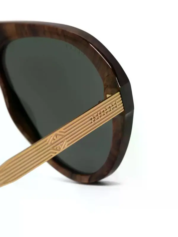 Gucci Logo-engraved Navigator-frame Sunglasses