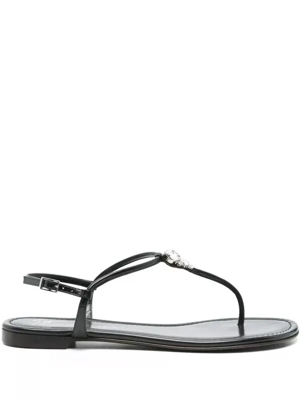 GIUSEPPE ZANOTTI Anyelle Flat Sandals - Black