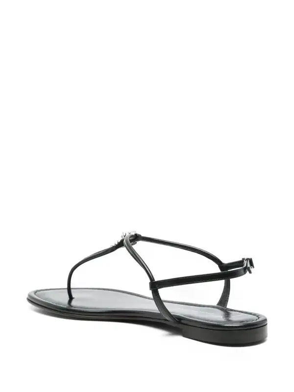 GIUSEPPE ZANOTTI Anyelle Flat Sandals - Black