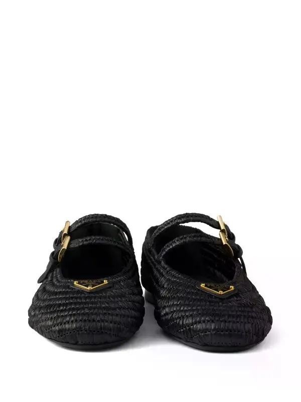 Prada Woven Mary Jane Ballet Flats