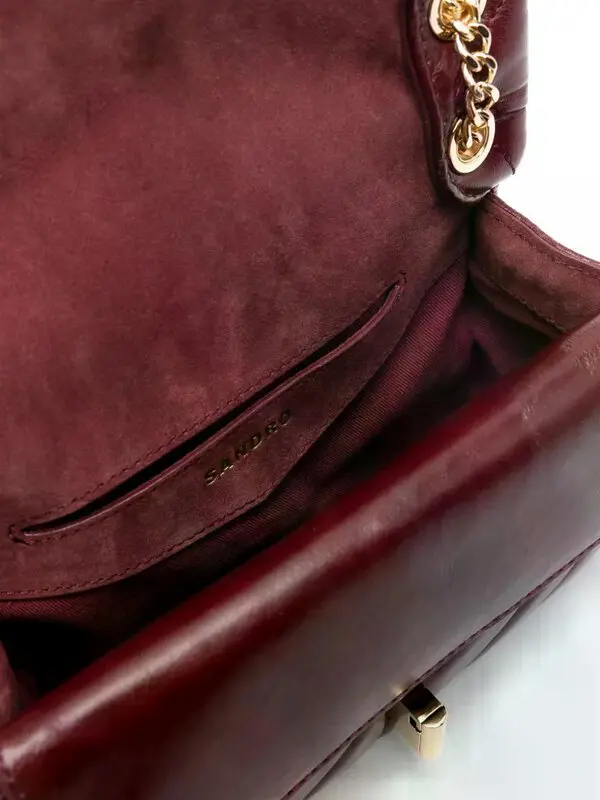 Sandro Yza Quilted Leather Shoulder Bag