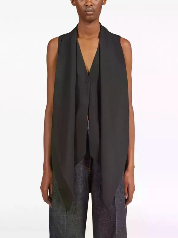 FERRAGAMO Sash-detail Virgin Wool Waistcoat