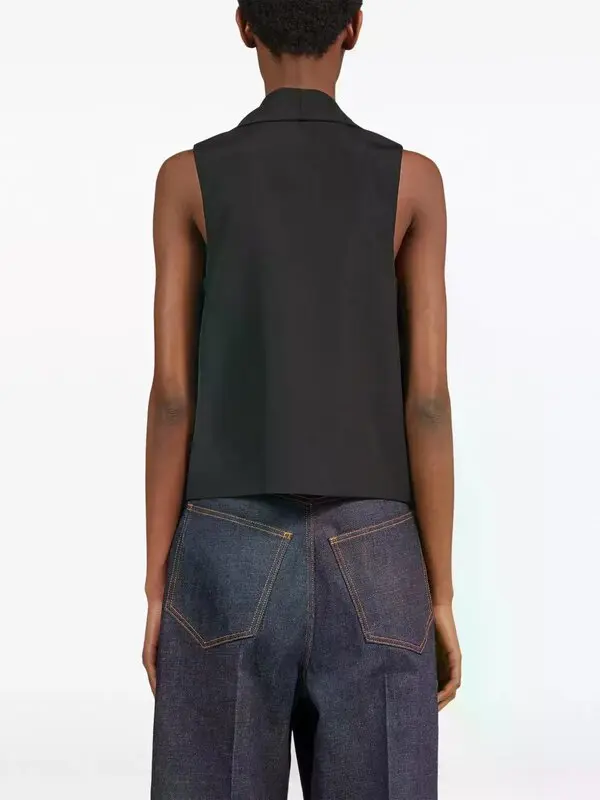 FERRAGAMO Sash-detail Virgin Wool Waistcoat