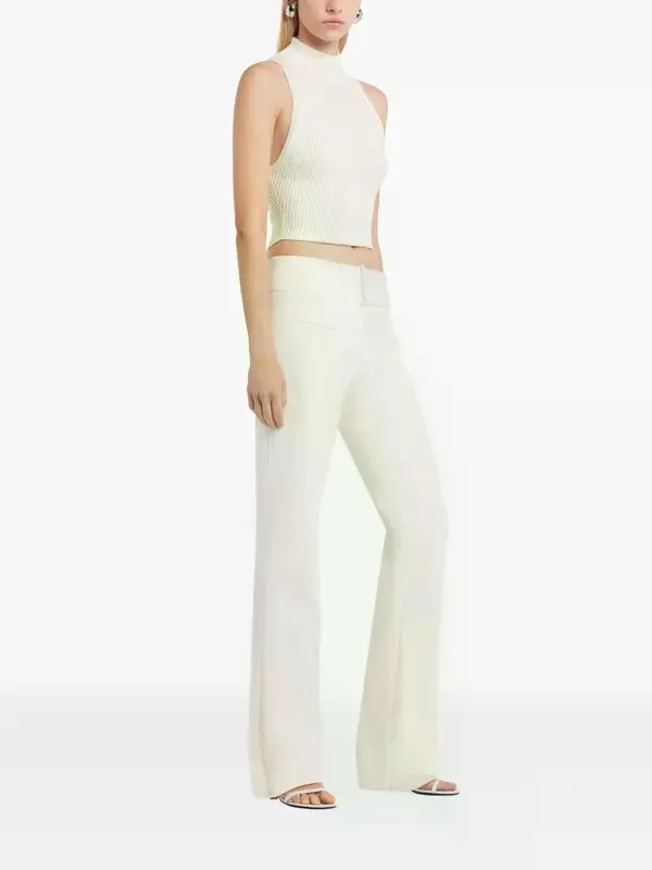 COURREGES Cropped Ribbed Tank Top