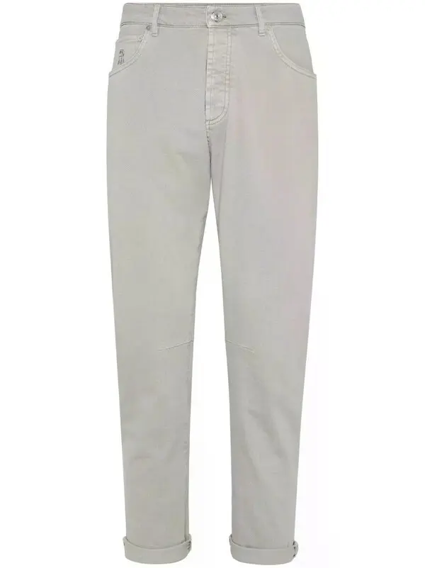 Brunello Cucinelli Dyed Straight Leg Jeans - Neutrals