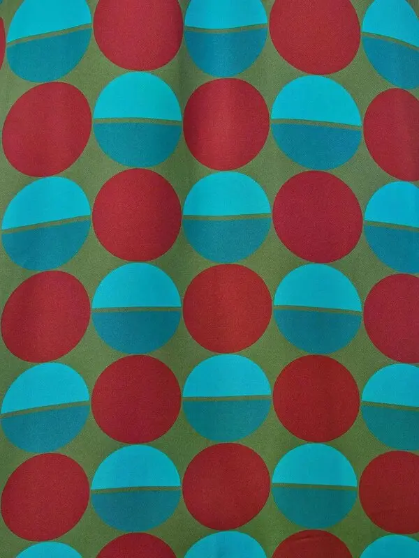 La DoubleJ Geometric-print Silk Robe