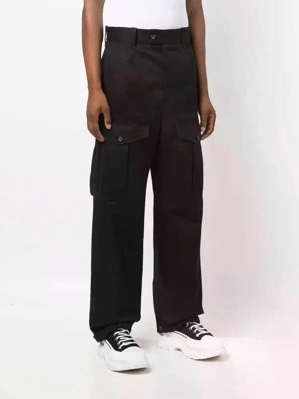Alexander McQueen Flap-pocket Cotton Trousers