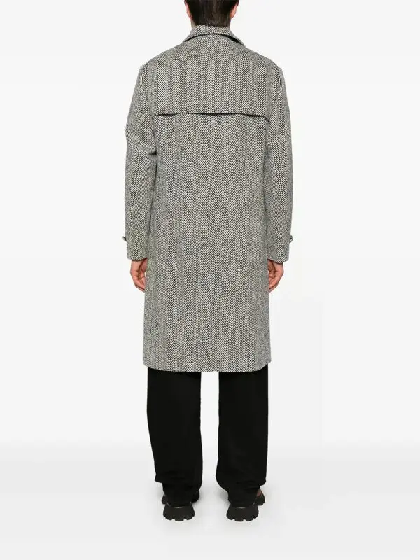 Brunello Cucinelli Herringbone-pattern Double-breasted Coat