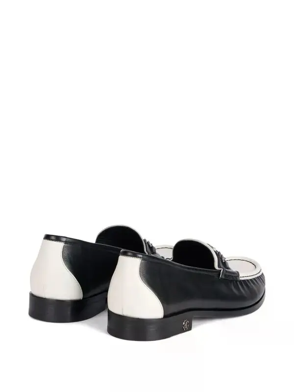 Roberto Cavalli Monogram-plaque Two-tone Loafers