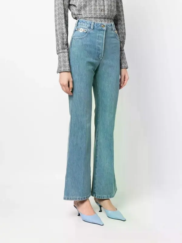 PATOU Belt-loop Buttoned Flare Jeans