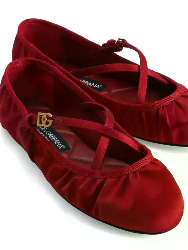 Dolce & Gabbana Velvet Ballet Flats