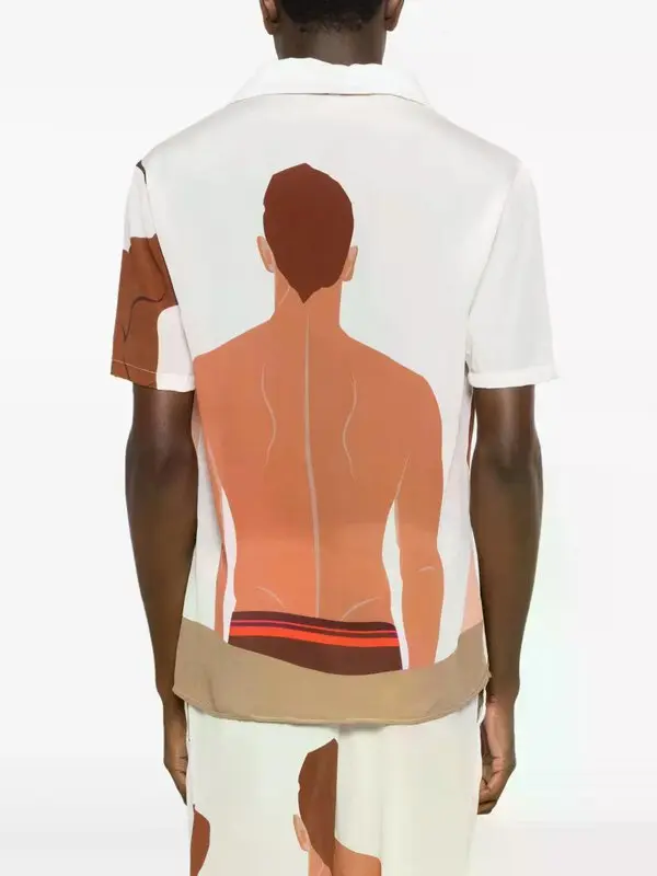 AMIR SLAMA Graphic-print Silk Shirt