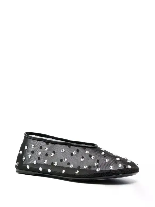 Khaite Marcy Mesh Ballet Pumps - Black