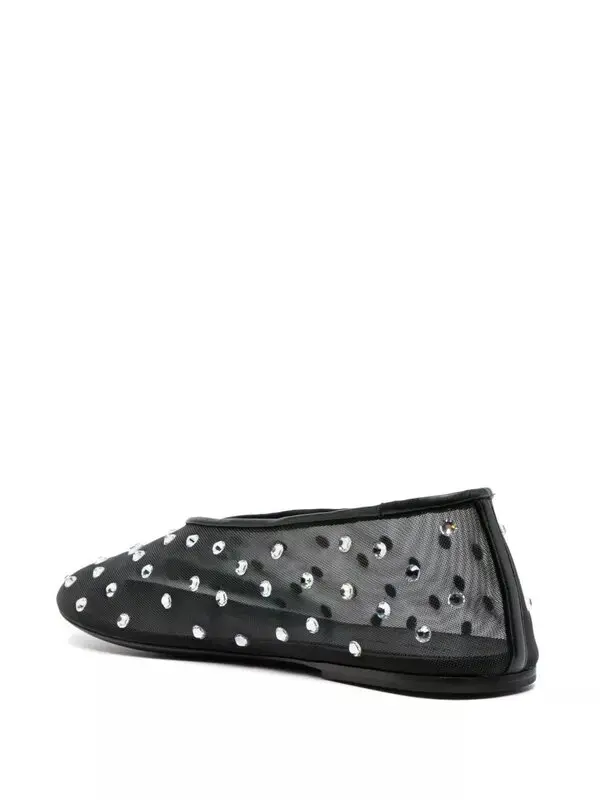 Khaite Marcy Mesh Ballet Pumps - Black