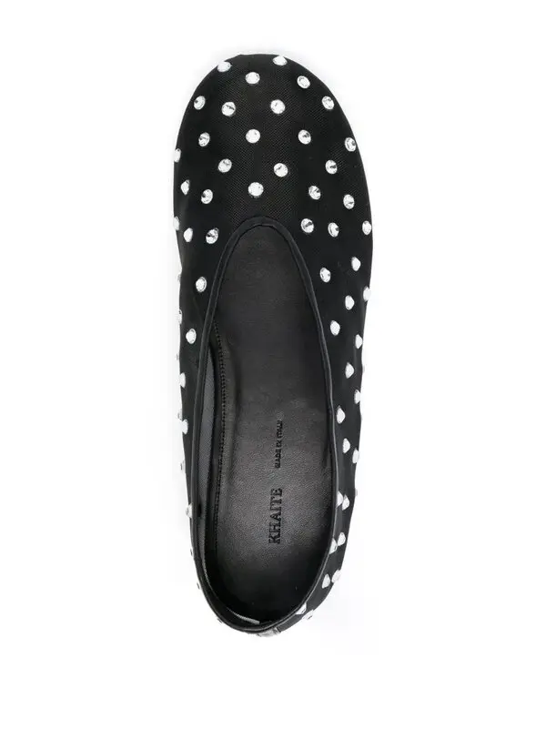 Khaite Marcy Mesh Ballet Pumps - Black