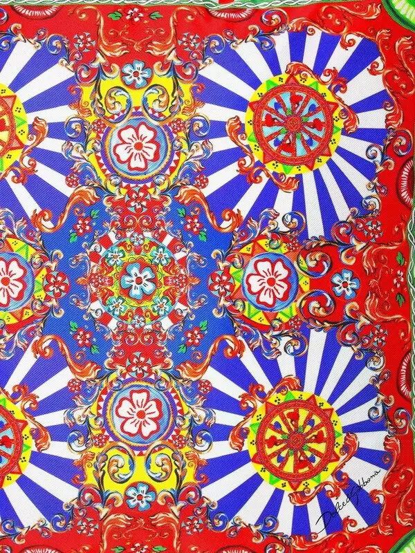 Dolce & Gabbana Medium Carretto-print Silk Cushion