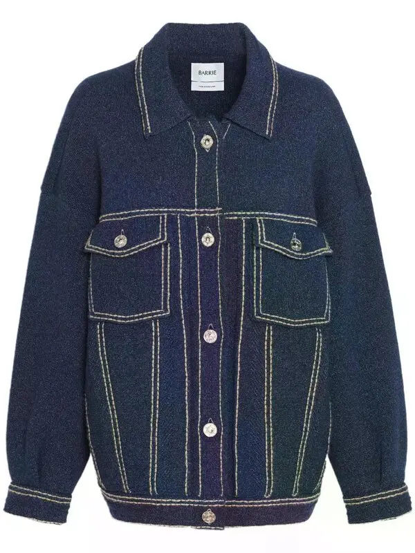 BARRIE Contrast-stitching Denim-effect Jacket