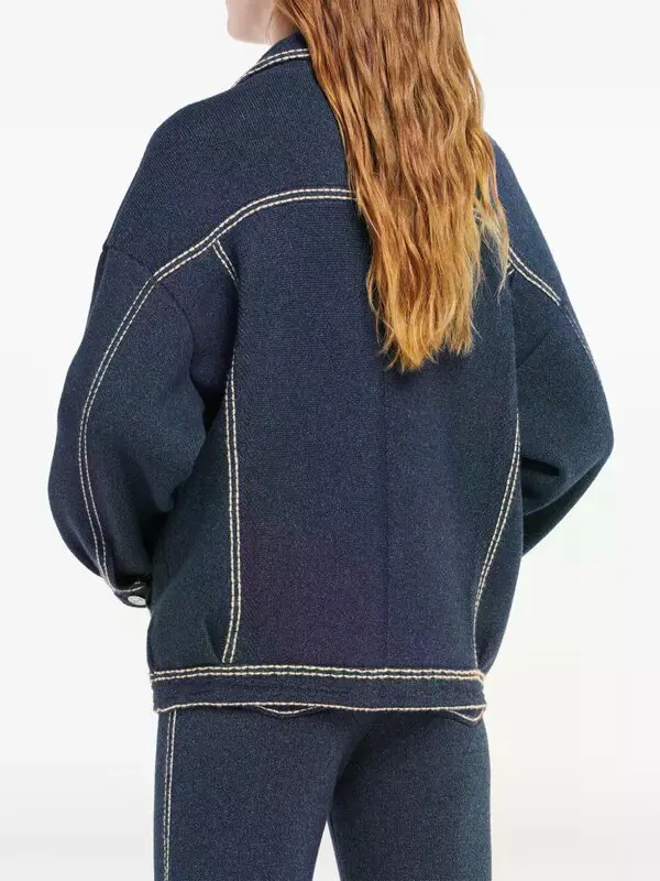 BARRIE Contrast-stitching Denim-effect Jacket