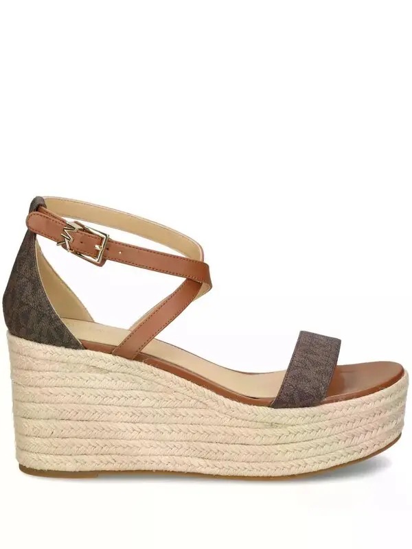 Michael Kors Serena Monogram Wedge Sandals