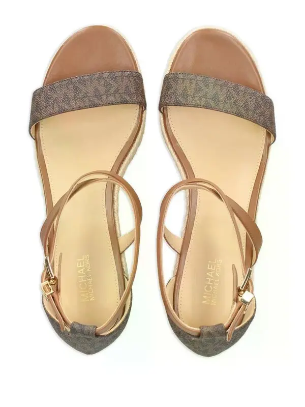 Michael Kors Serena Monogram Wedge Sandals