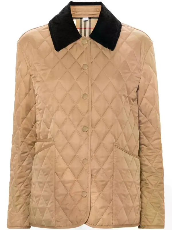 Burberry Corduroy-collar Quilted Jacket