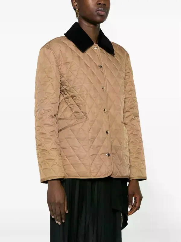 Burberry Corduroy-collar Quilted Jacket