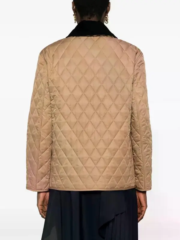 Burberry Corduroy-collar Quilted Jacket