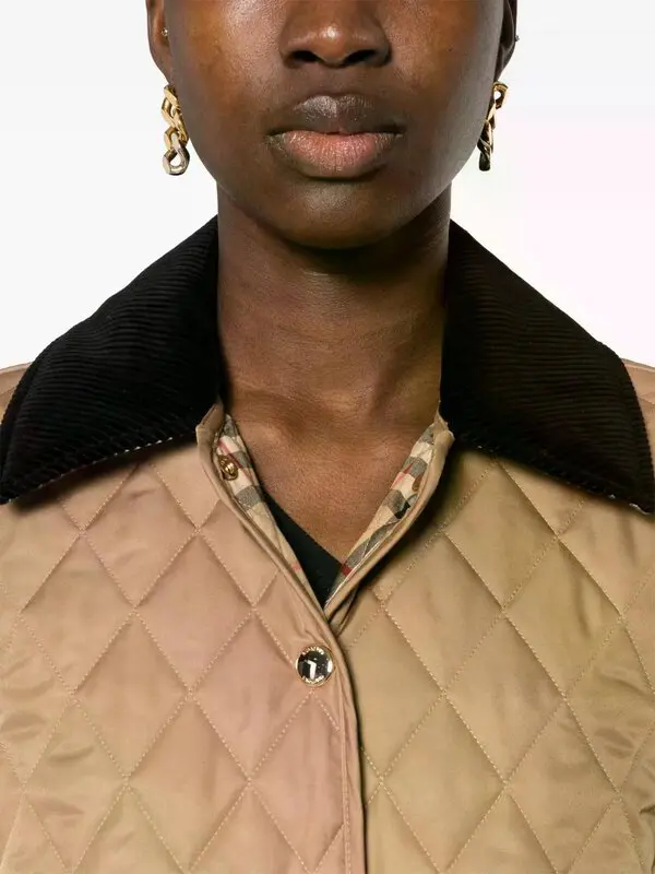 Burberry Corduroy-collar Quilted Jacket
