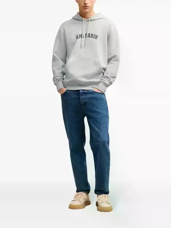 AMI Paris Logo Print Cotton Hoodie