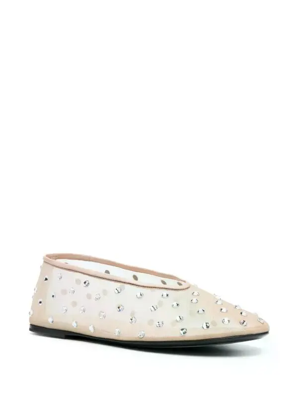 Khaite Marcy Mesh Ballet Pumps - Neutrals